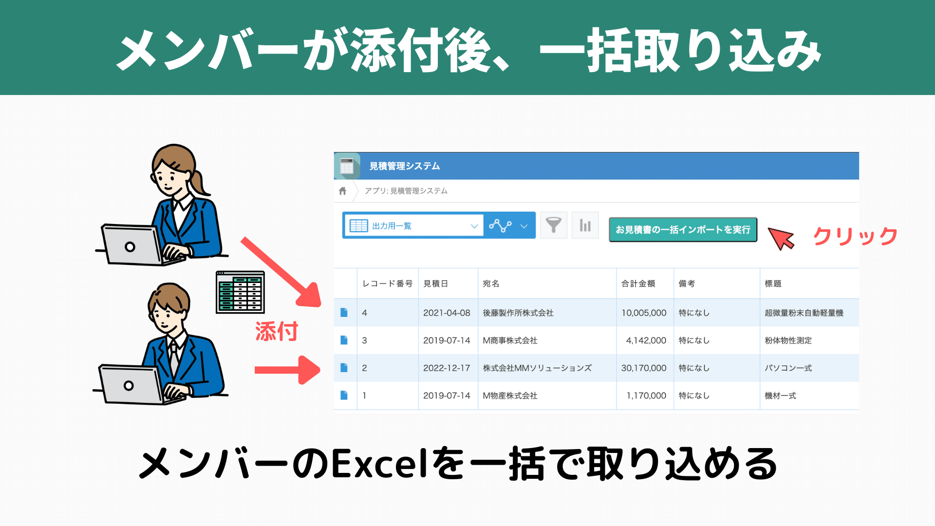 kintoneに複数のExcelをまとめて取り込む方法 | Smart at | kintoneの機能拡張､システム開発､iPad受付システム
